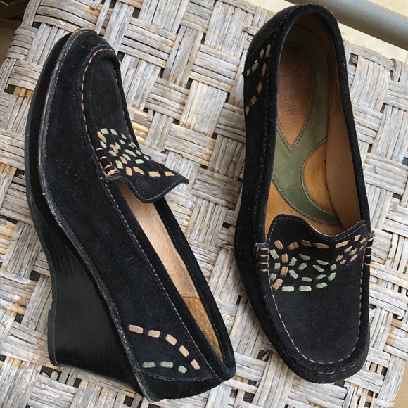 Clarks | Shoes | Clarks Artisan Collection Suede Wedges | Poshmark